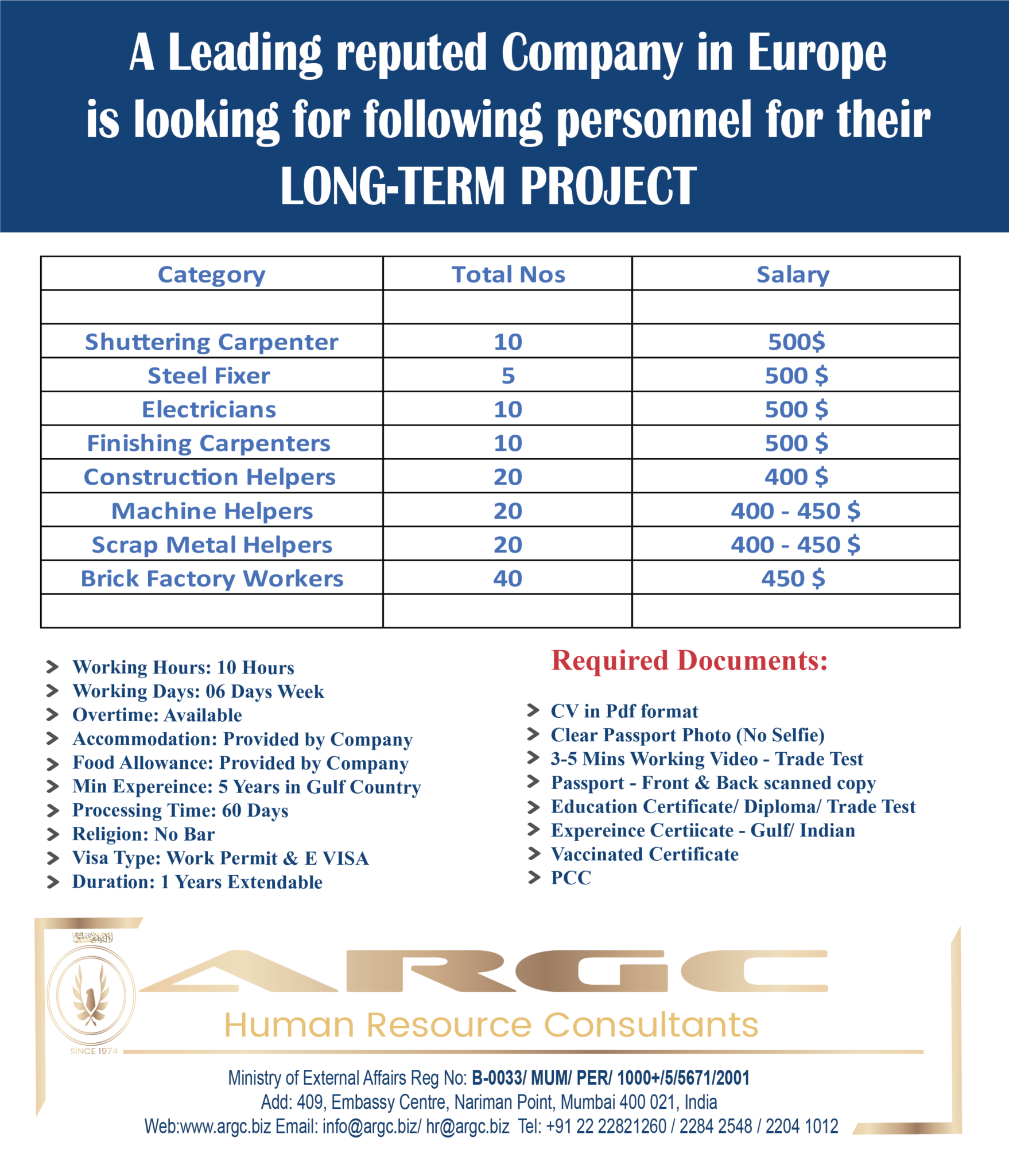 Jobs in Europe for Indians | Europe Jobs | Work in Europe